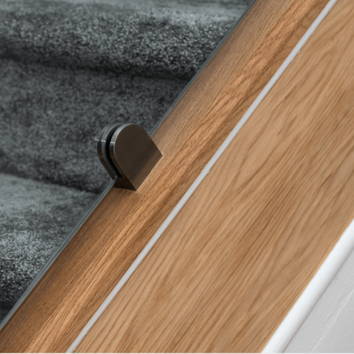 Custom Oak Stair Stringer Cladding