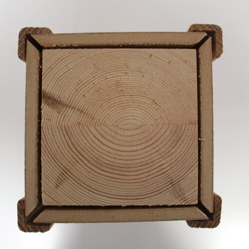 Oak Veneer Newel Post Cladding & Cap