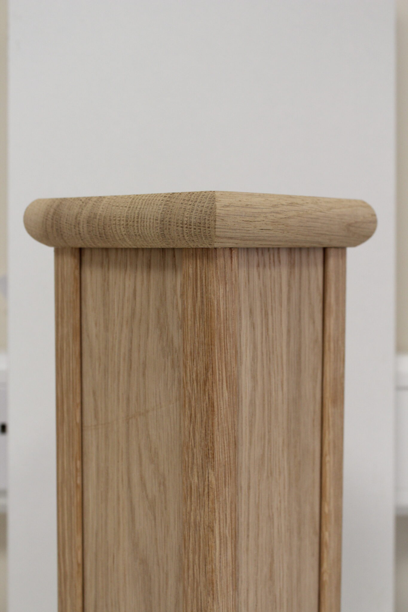 Oak Veneer Newel Post Cladding & Cap