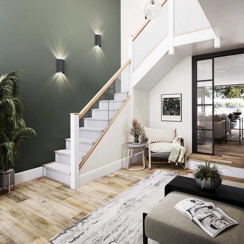 Oak & Glass Balustrade Kit for Stairs and Landings